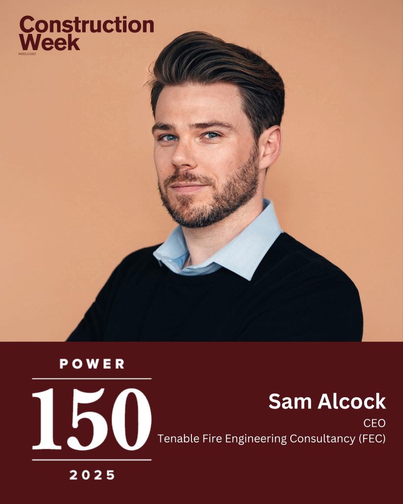 Sam Alcock Recognised in Construction Week’s Power 150 - Tenable FEC
